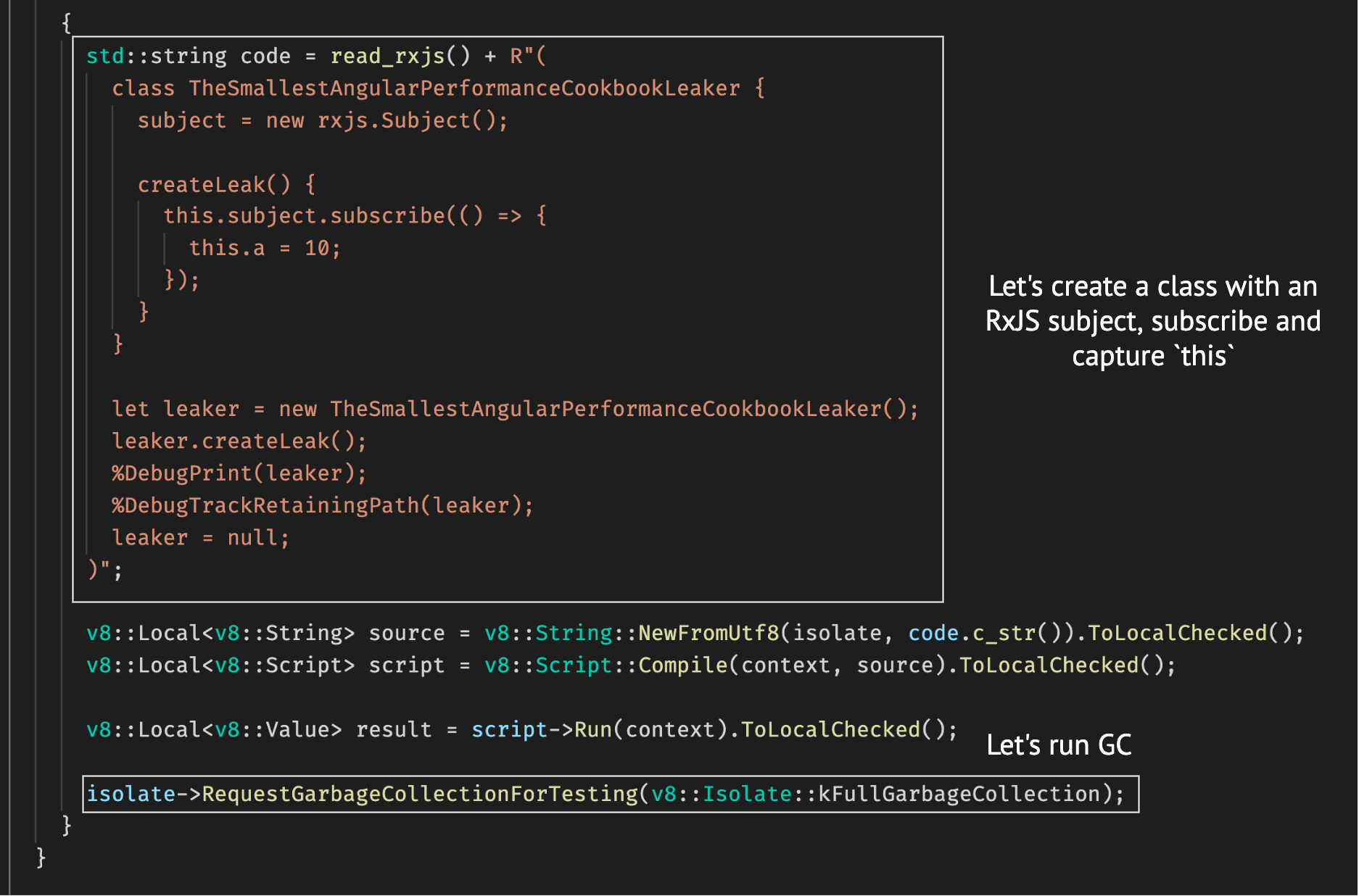 Garbage Collection | The Smallest Angular Performance Cookbook